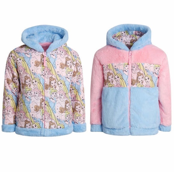Disney | Jackets & Coats | Disney Princess Kids Reversible Jacket Girls ...